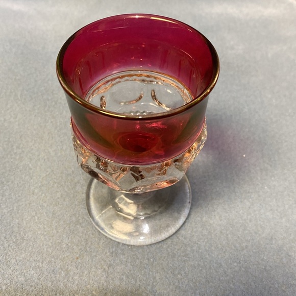 Tiffin | Dining | Tiffin Kings Crown Ruby Red Thumbprint Glass Cordial ...
